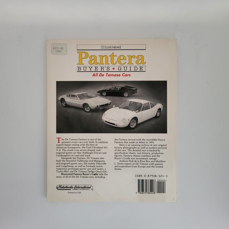 Illustrated Pantera Buyers Guide: All De Tomaso Cars illustrated Buyer ...