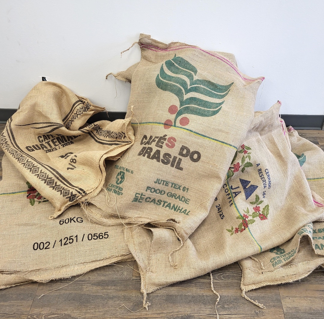 USED - Raw, Authentic Burlap Coffee Sacks , Jute Coffee Bags From ...