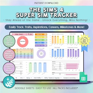 The Sims 4 Super Sim Challenge Tracker ENCHANTED BY NATURE, Template ...