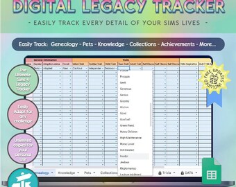 The Sims 4 Google Sheets Tracker, Legacy Challenge, Template ...
