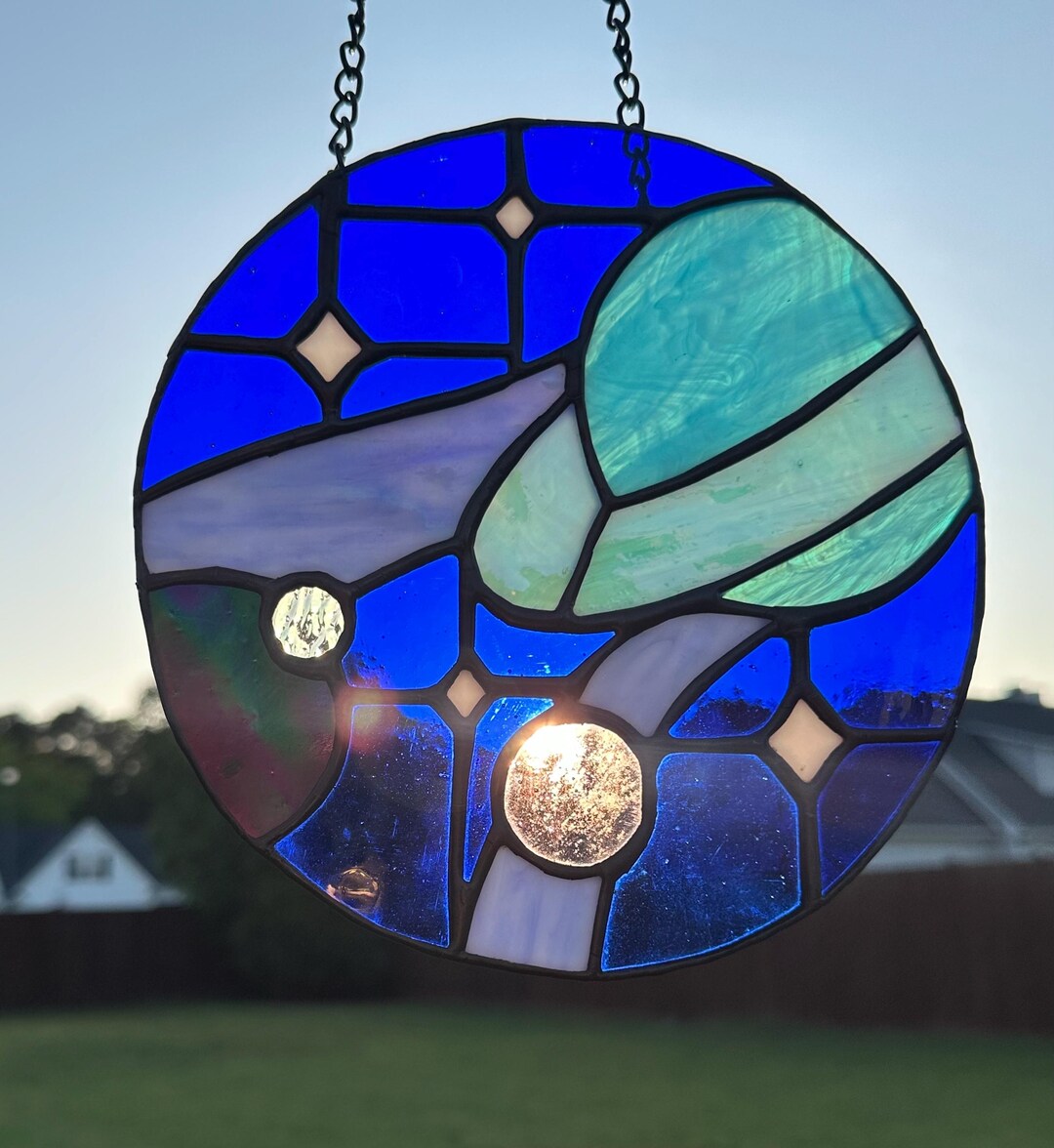 Stained Glass Space Galaxy Suncatcher - Etsy