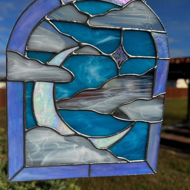 Stained Glass Moon - Etsy