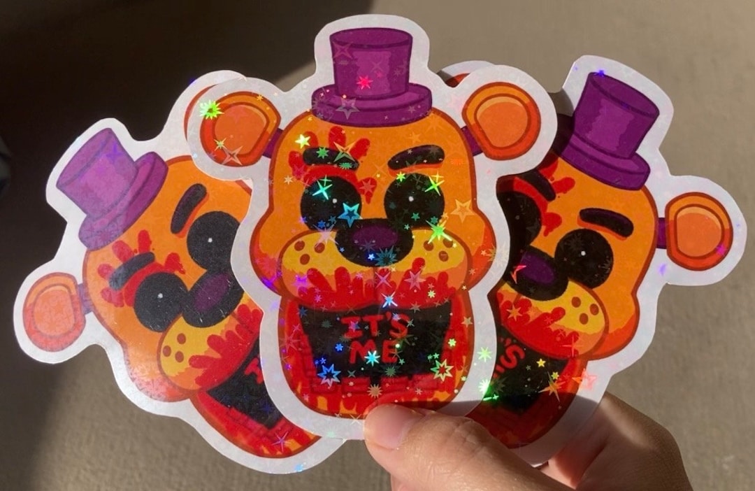 FNAF | Golden Freddy/fredbear | It’s Me Holographic Sticker - Etsy