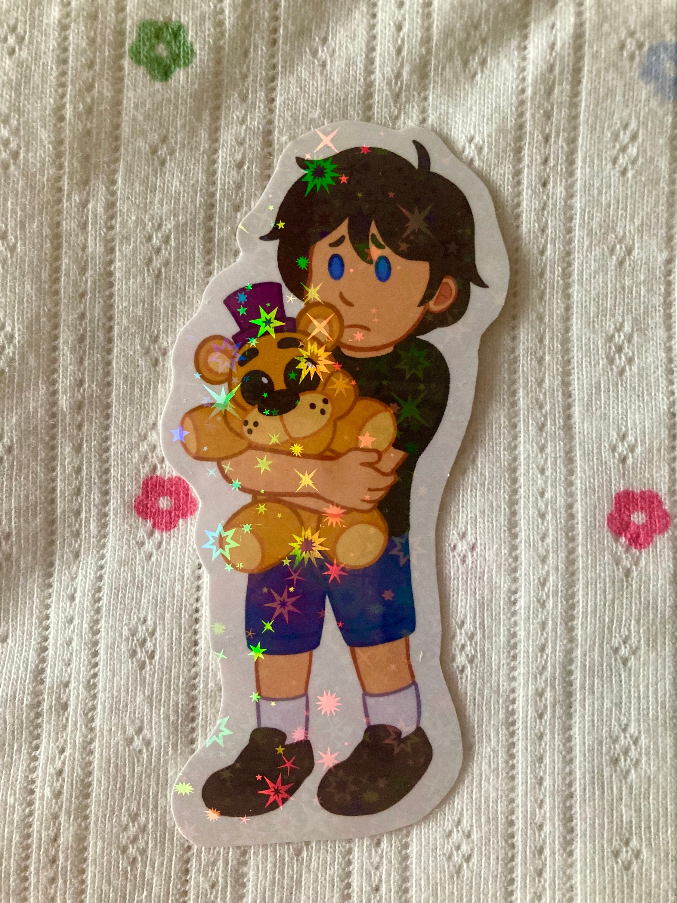 Fnaf Afton Siblings Holographic Stickers Elizabeth, CC, Michael - Etsy
