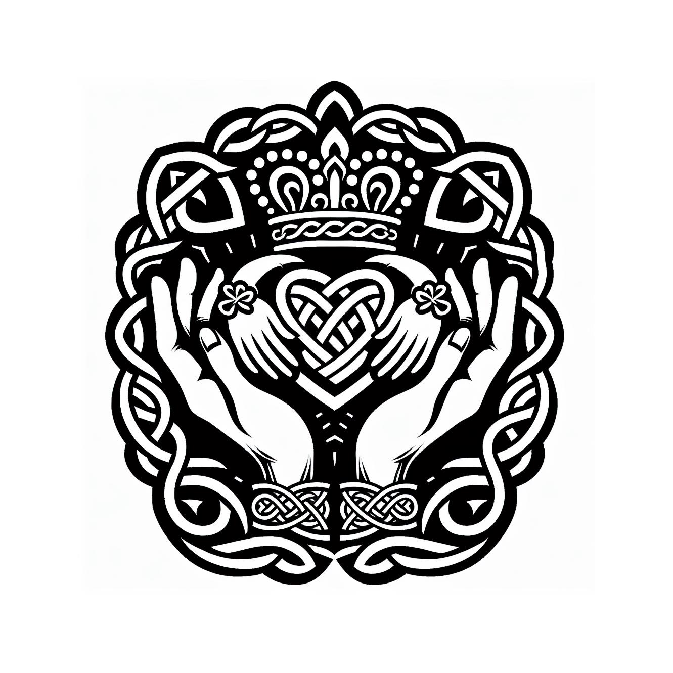 Celtic Claddagh SVG | Irish Love Symbol Cut File | Heart Hands Crown ...