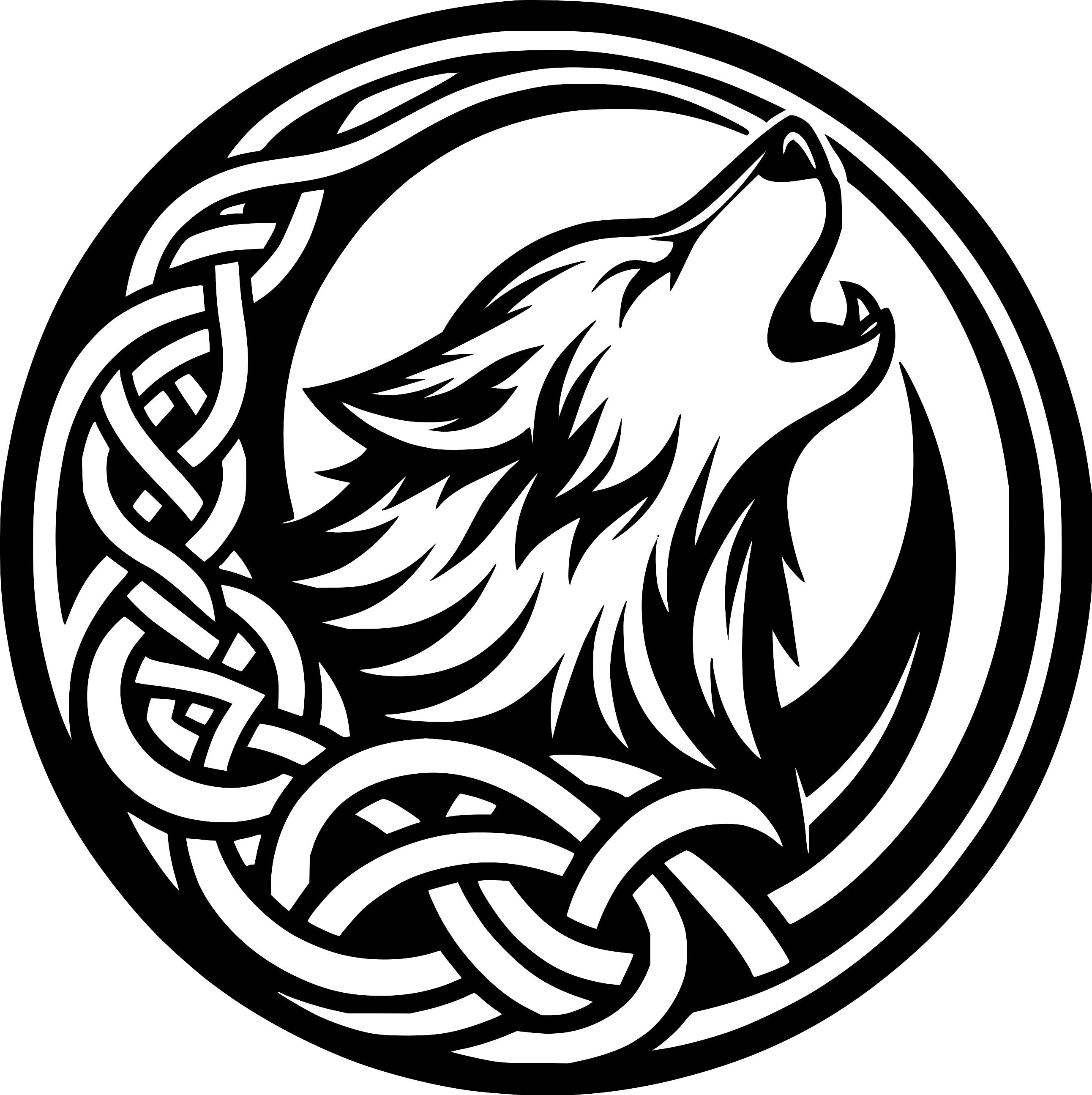 Celtic Wolf SVG | Cut File for Cricut Silhouette | Wolf Knotwork Design ...