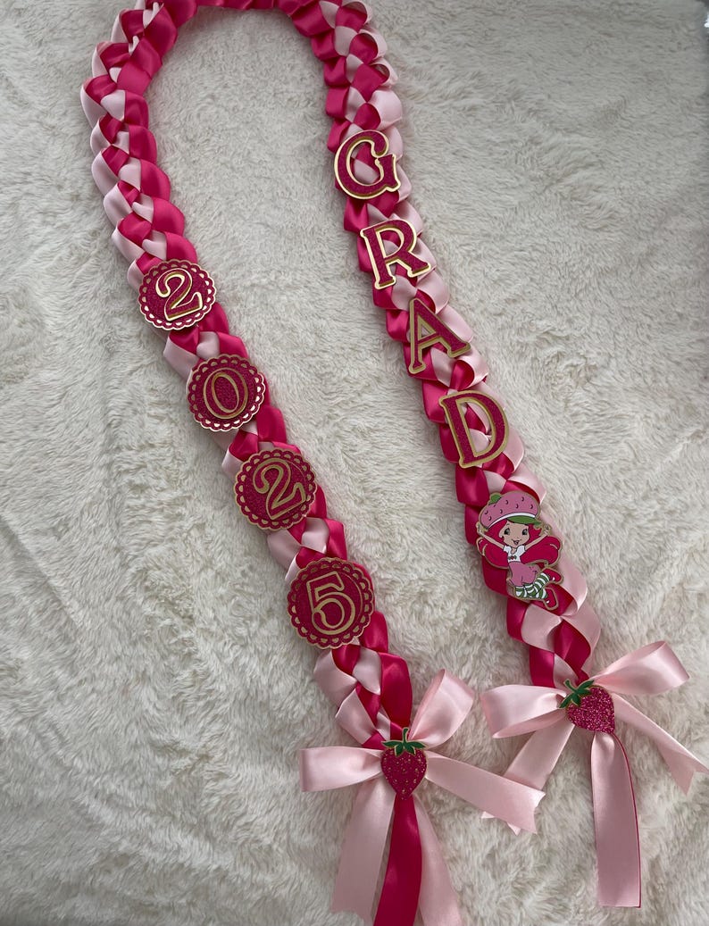 Pink Strawberry Girl Graduation Lei-graduation Lei- Pink Lei- - Etsy