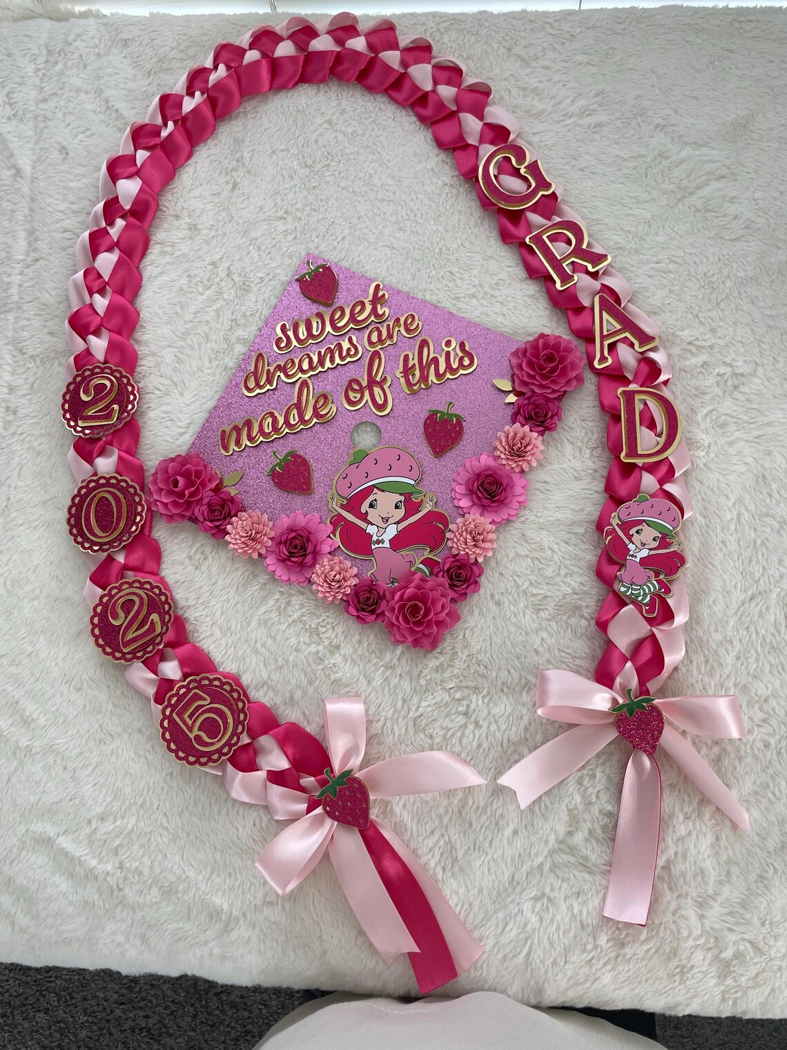 Pink Strawberry Girl Graduation Lei-graduation Lei- Pink Lei- - Etsy