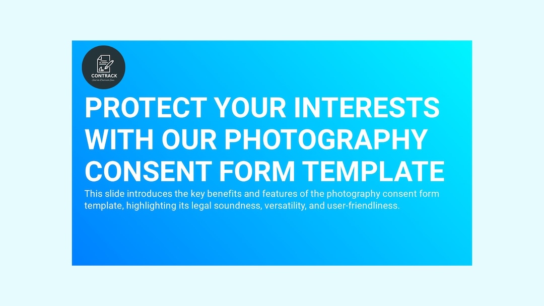Editable Photography Consent Form | Professional, Legal, Confidential ...