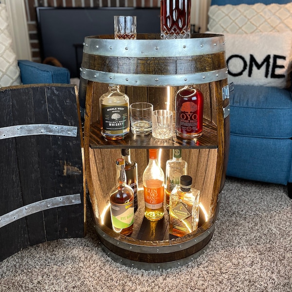 Whiskey Barrel Cabinet - Etsy