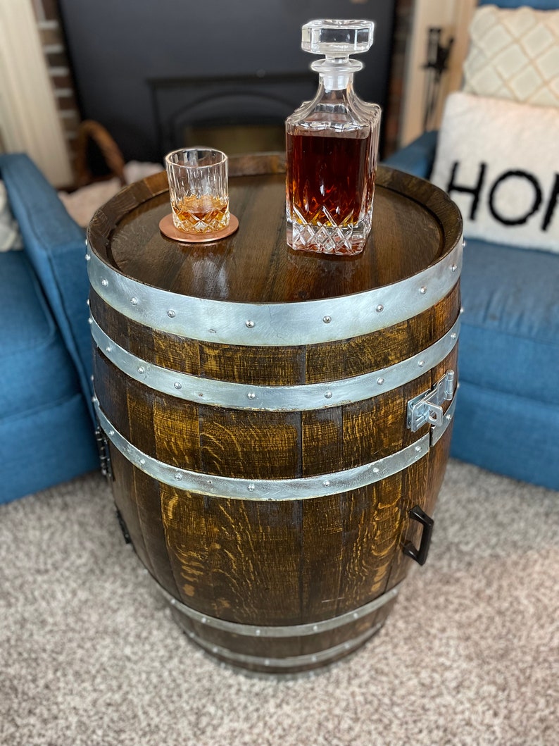 Cabinet- Bourbon-whiskey Barrel Cabinet for Liquor Storage - Etsy