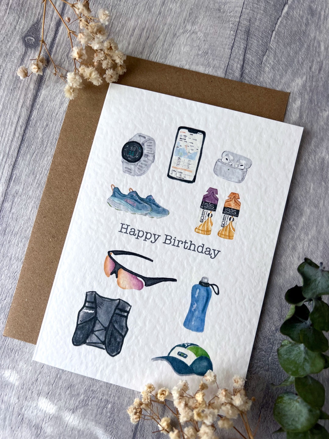 Running Happy Birthday Card, Marathon Running Birthday Card ...