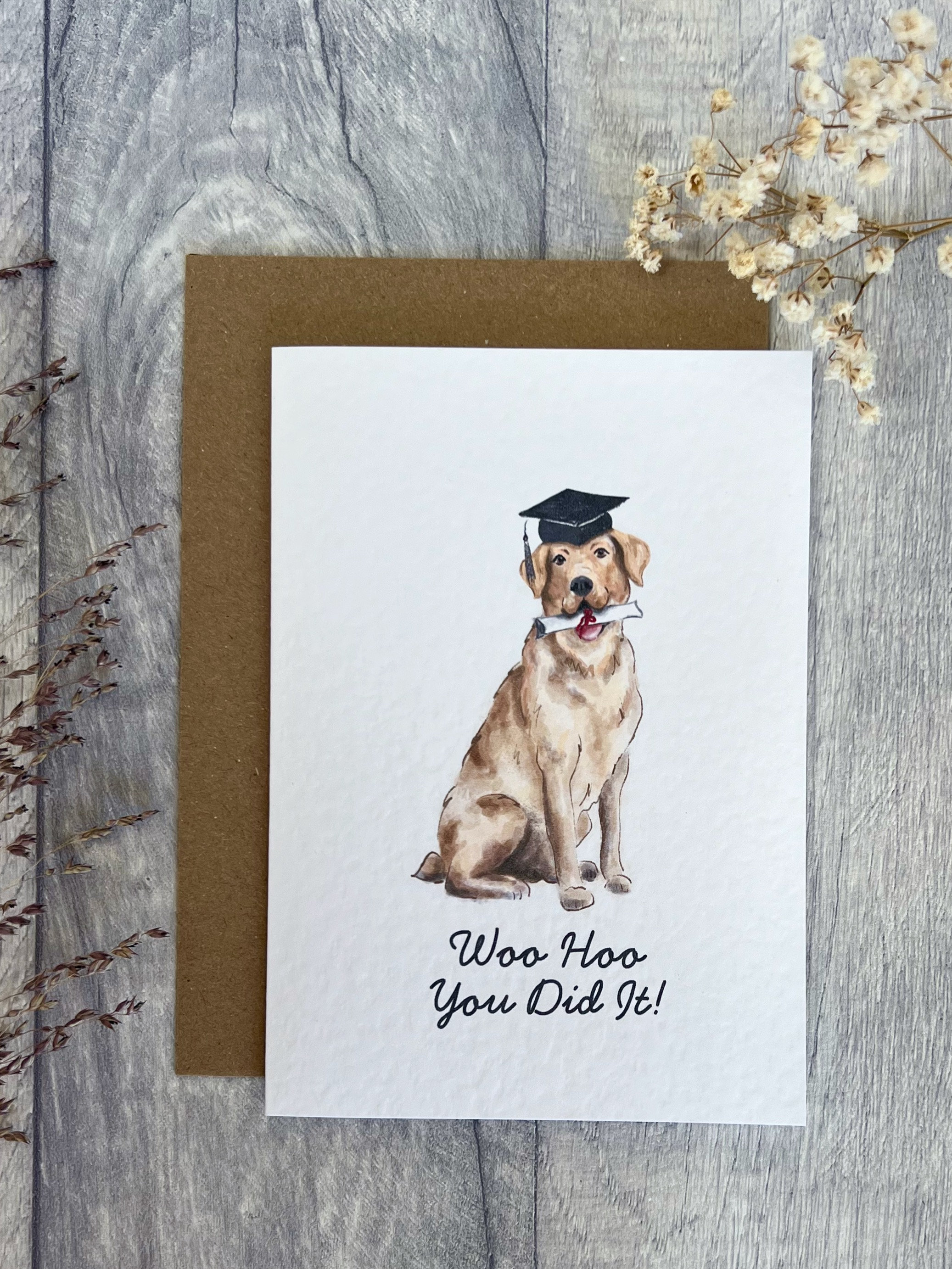 Labrador Graduation Card – Watercolor Dog, Class of 2026 - Etsy