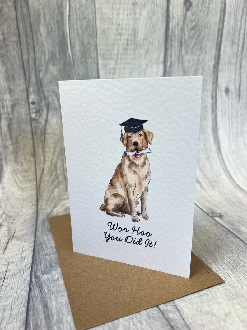 Labrador Graduation Card – Watercolor Dog, Class of 2026 - Etsy