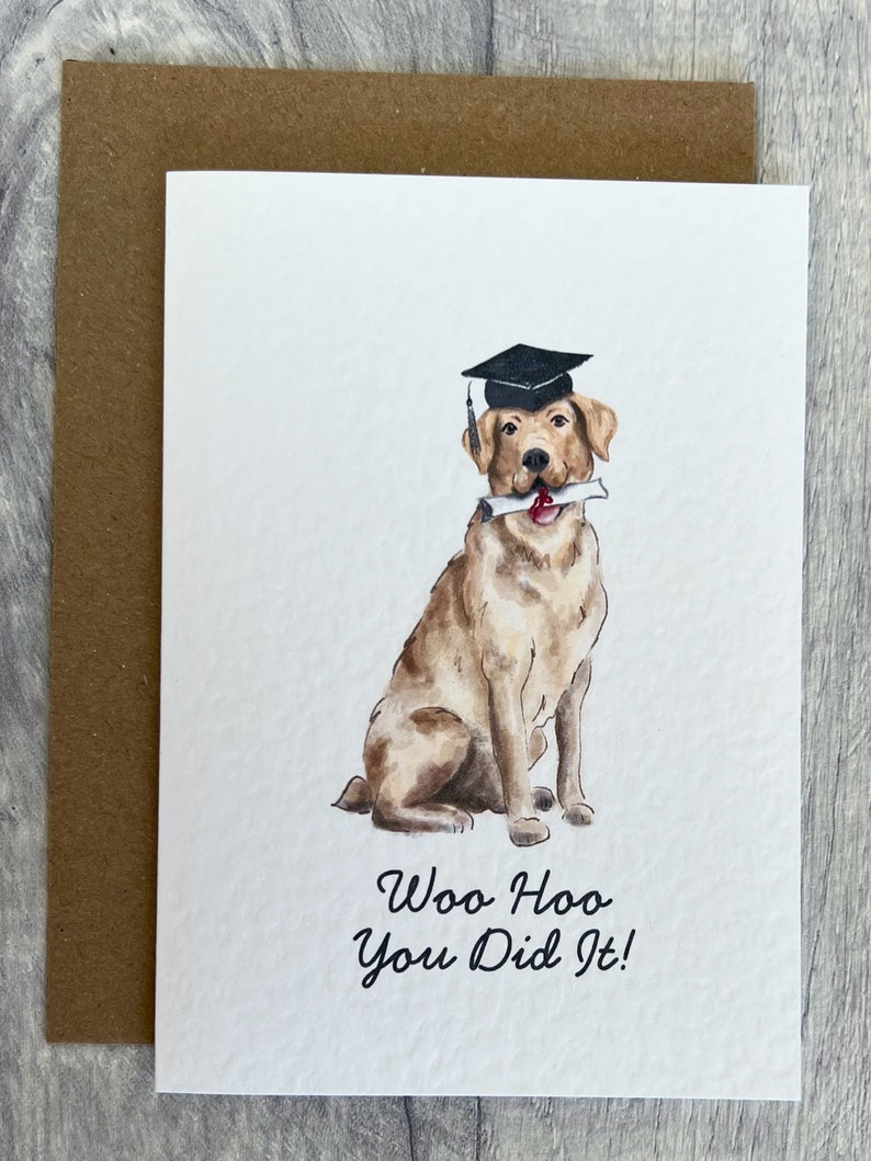 Labrador Graduation Card – Watercolor Dog, Class of 2026 - Etsy