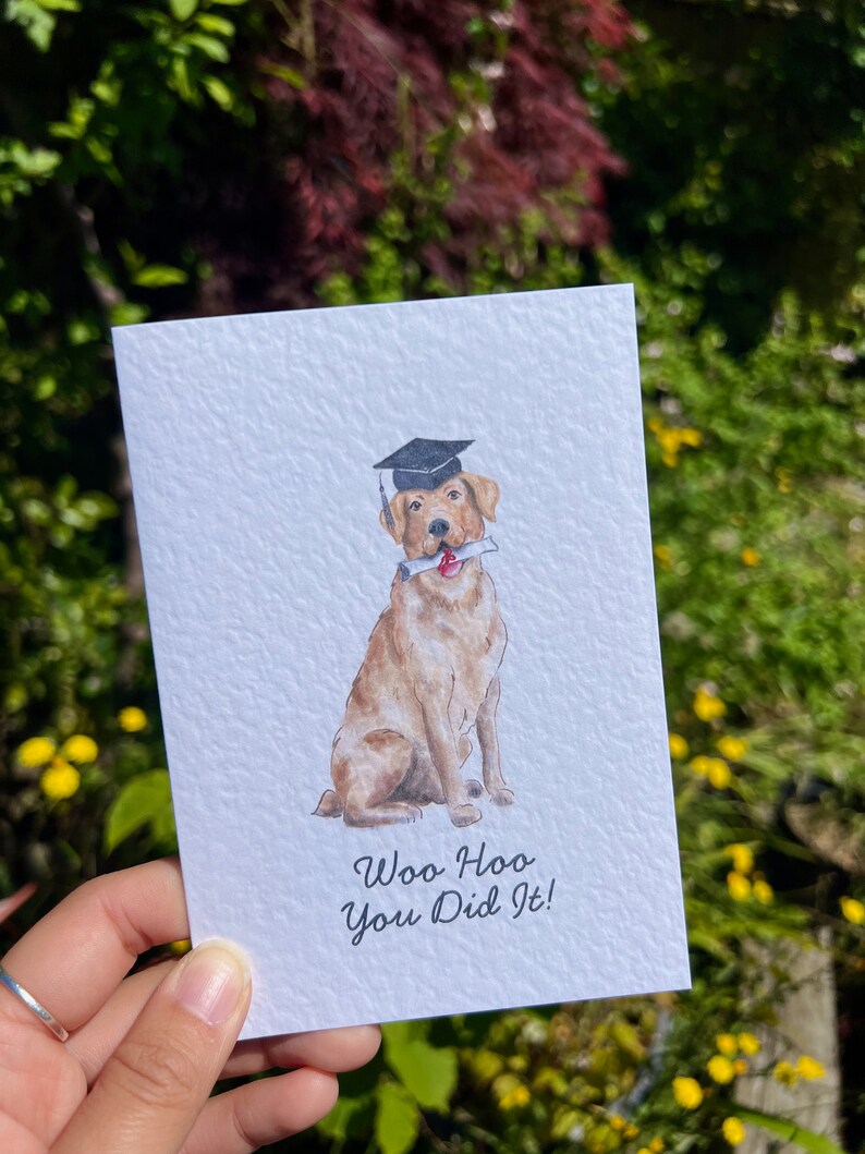 Labrador Graduation Card – Watercolor Dog, Class of 2026 - Etsy