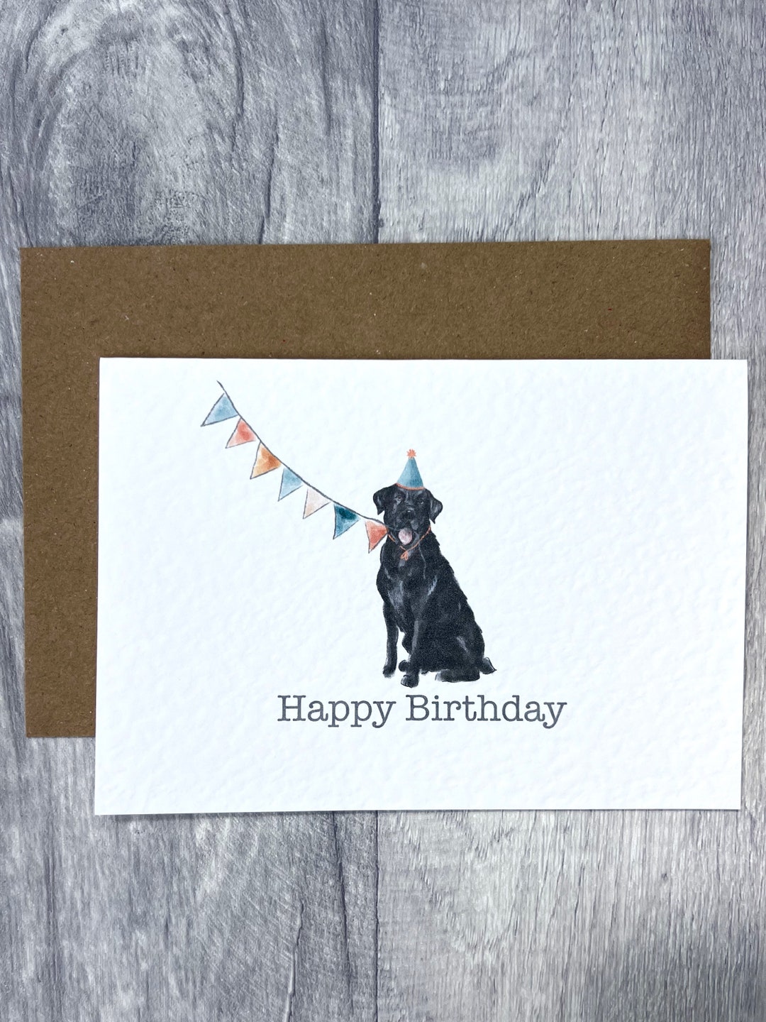 Black Labrador Birthday Card - Labrador Dog Happy Birthday Card for Lab ...
