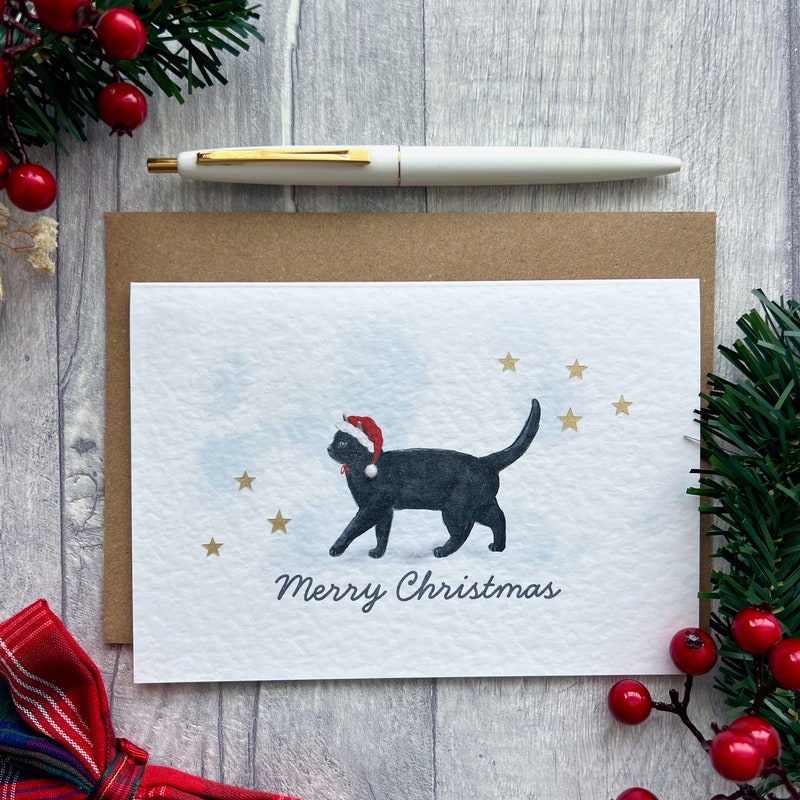 Cat Christmas Cards - Etsy