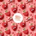 Coquette Strawberry Heart Seamless Pattern, Valentine Digital Paper ...