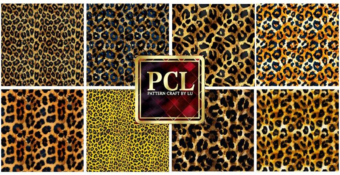 Gold Leopard Print Digital Paper: 22 Seamless Animal Patterns (digital ...