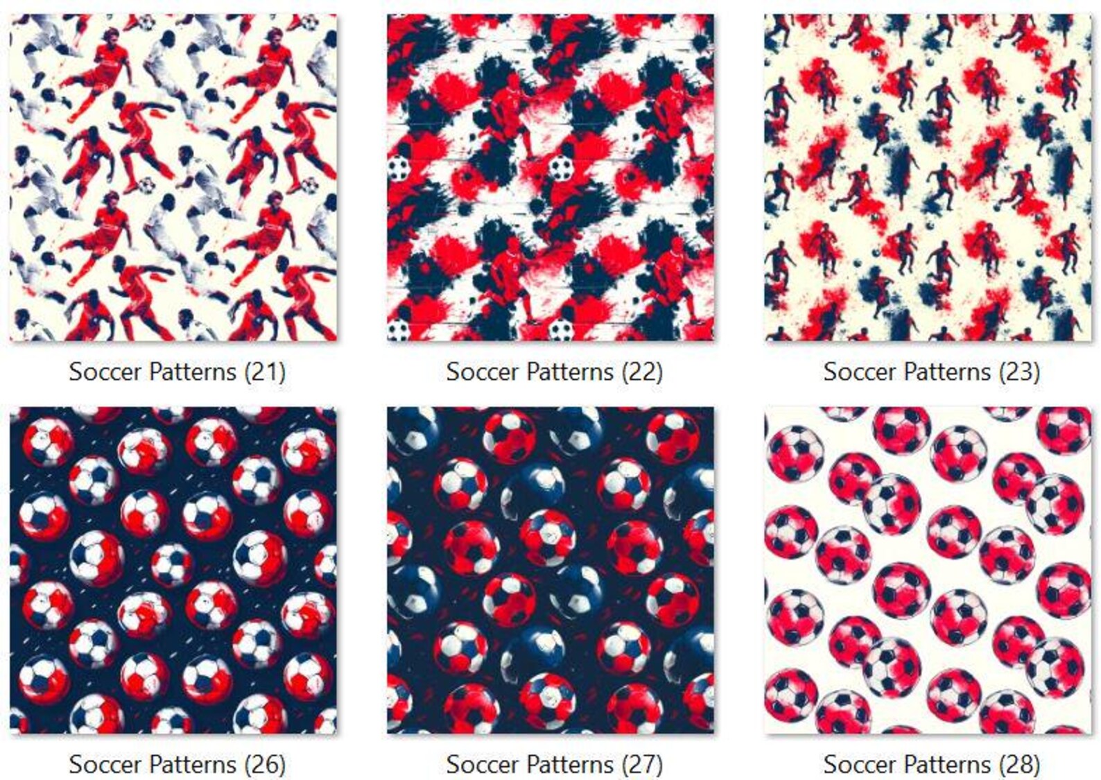 Retro Soccer Patterns Bundle, Vintage Football Seamless Design, Soccer ...