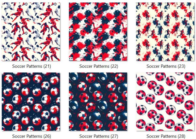 Retro Soccer Patterns Bundle, Vintage Football Seamless Design, Soccer ...