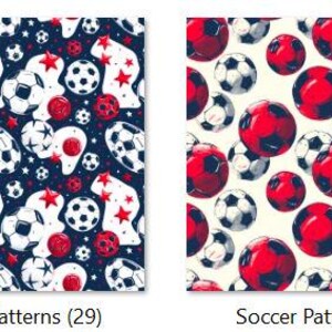 Retro Soccer Patterns Bundle, Vintage Football Seamless Design, Soccer ...