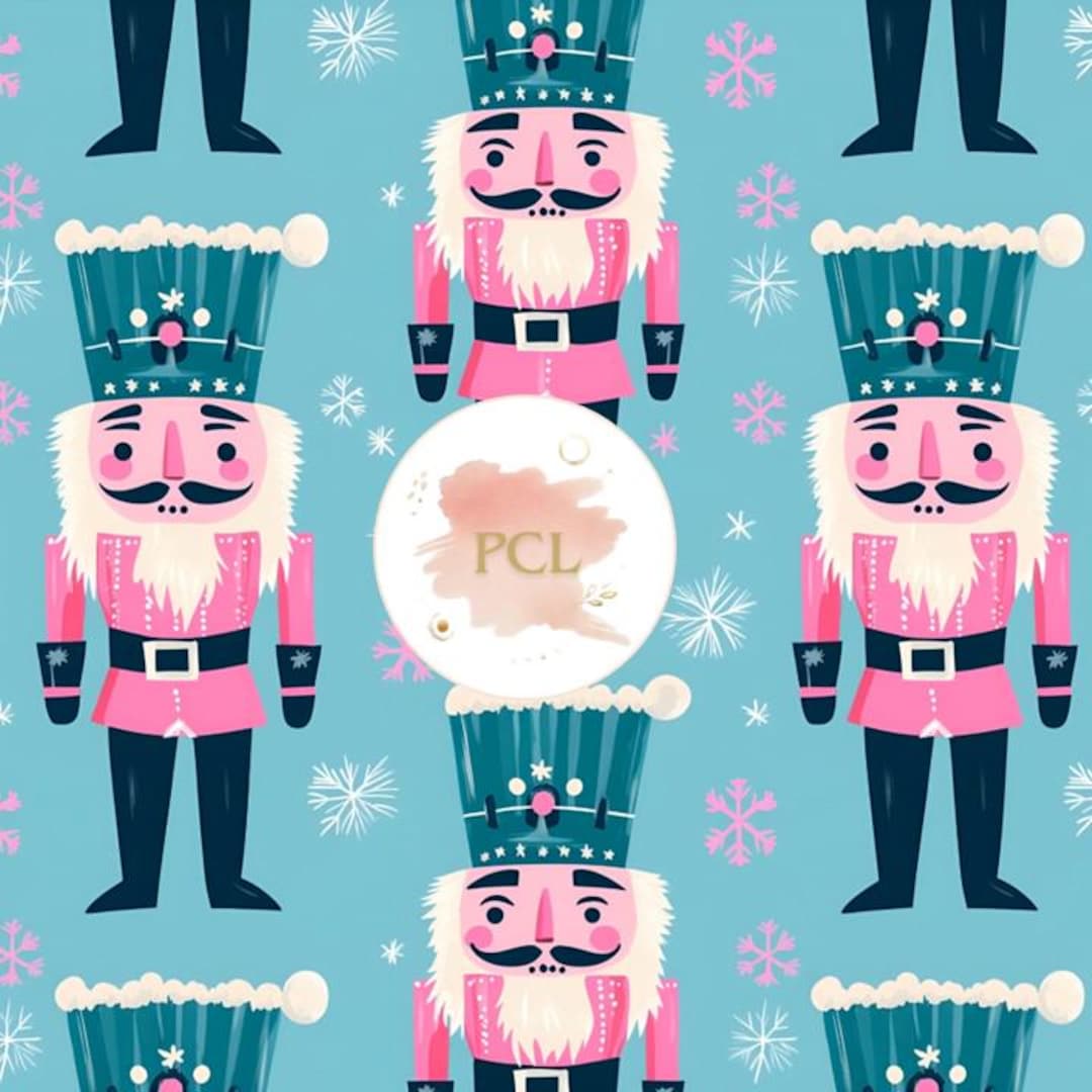 Nutcracker Christmas Seamless Pattern, Festive Digital Paper, Holiday ...
