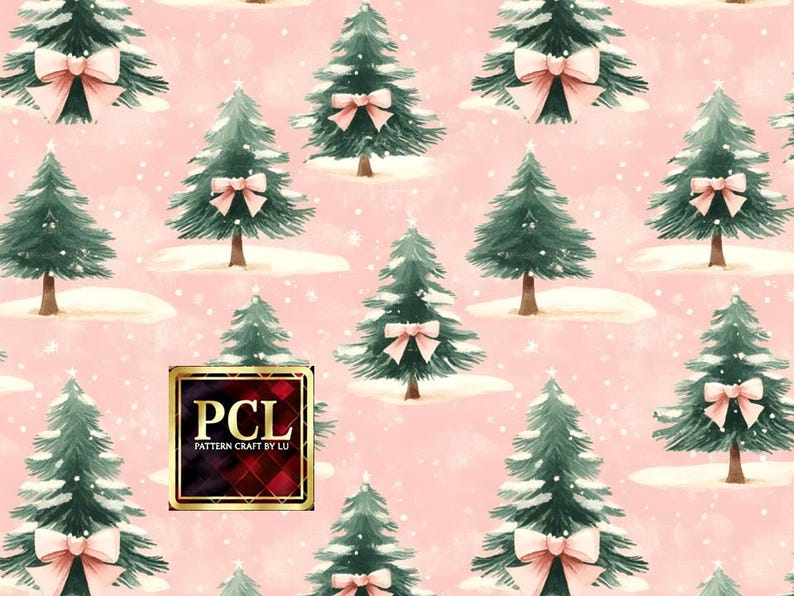 Retro Coquette Christmas Digital Paper, Pink Holiday Wallpaper, Cute ...