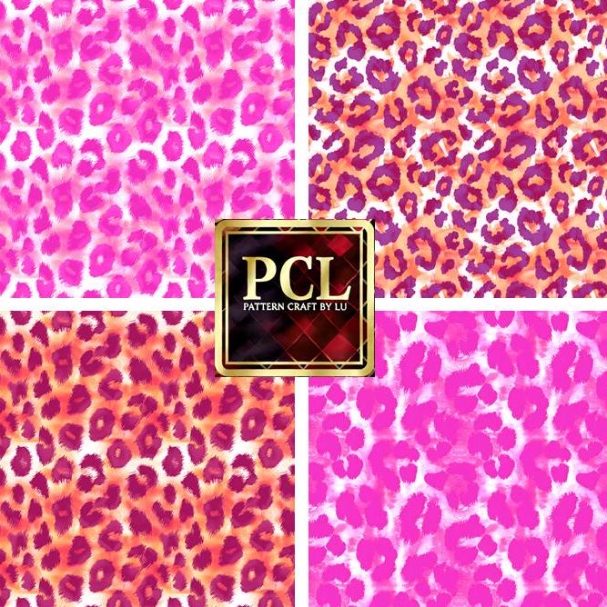 Pink Leopard Print Patterns, Hot Pink Animal Print Digital Paper ...