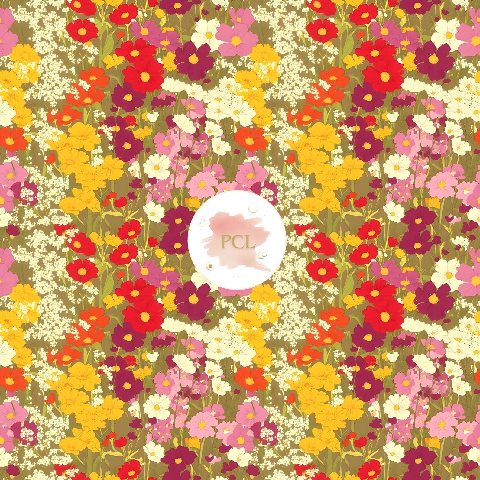 70s Retro Floral Seamless Pattern, Vintage Flower Print, 70s Aesthetic ...