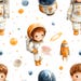 Astronaut Kids Digital Paper: Seamless Space Pattern (digital Download ...