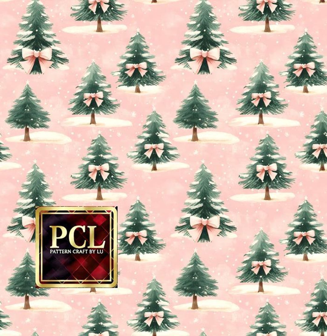 Retro Coquette Christmas Digital Paper, Pink Holiday Wallpaper, Cute ...