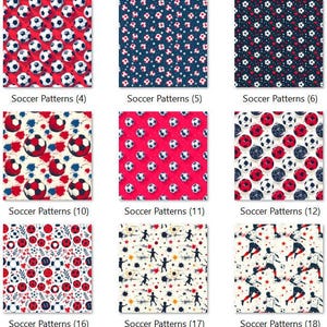 Retro Soccer Patterns Bundle, Vintage Football Seamless Design, Soccer ...