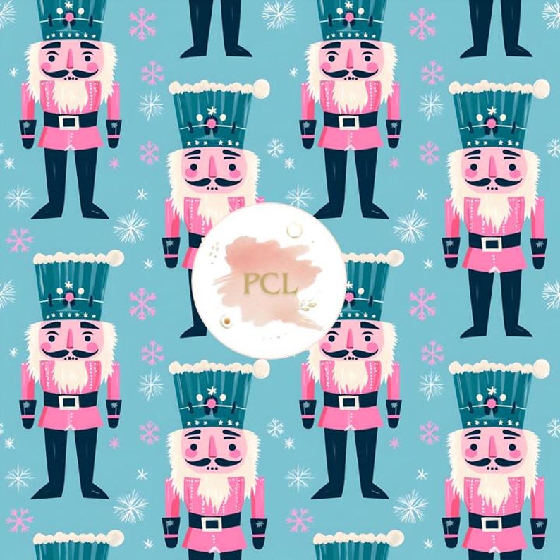 Nutcracker Christmas Seamless Pattern, Festive Digital Paper, Holiday ...