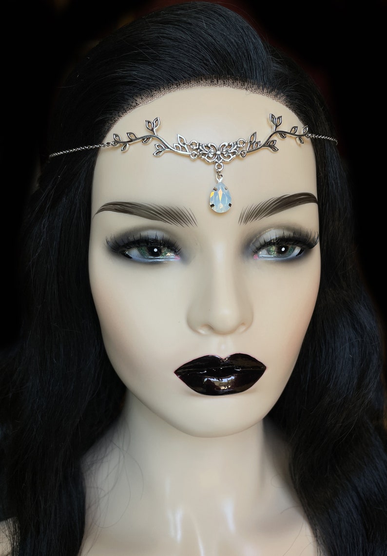 White Opal Silver Filigree Woodland Elf Elven Princess Queen - Etsy