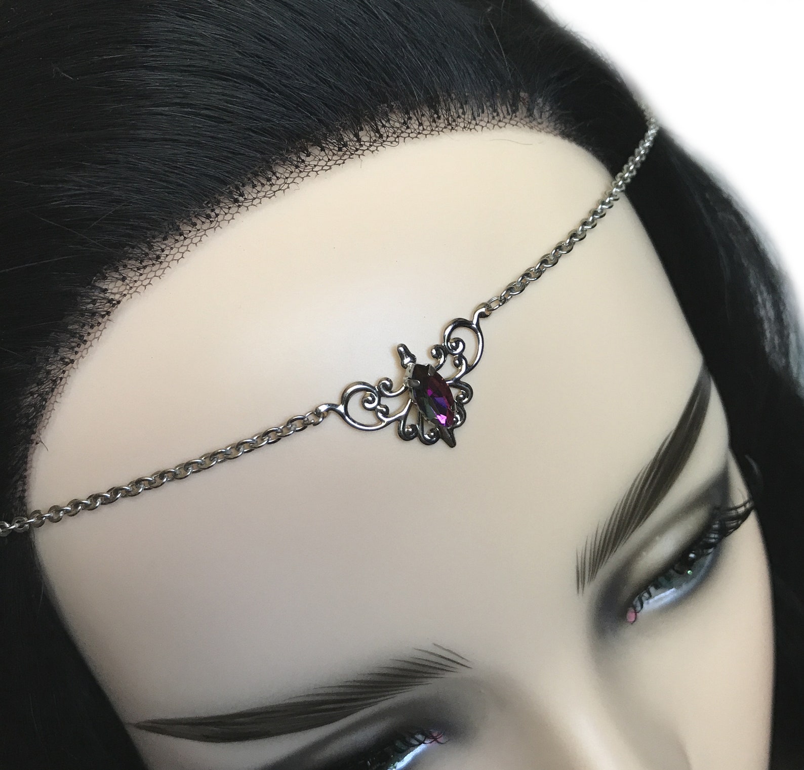 Rainbow Topaz Simple Elven Elf Elvish Celtic Goddess Headpiece - Etsy