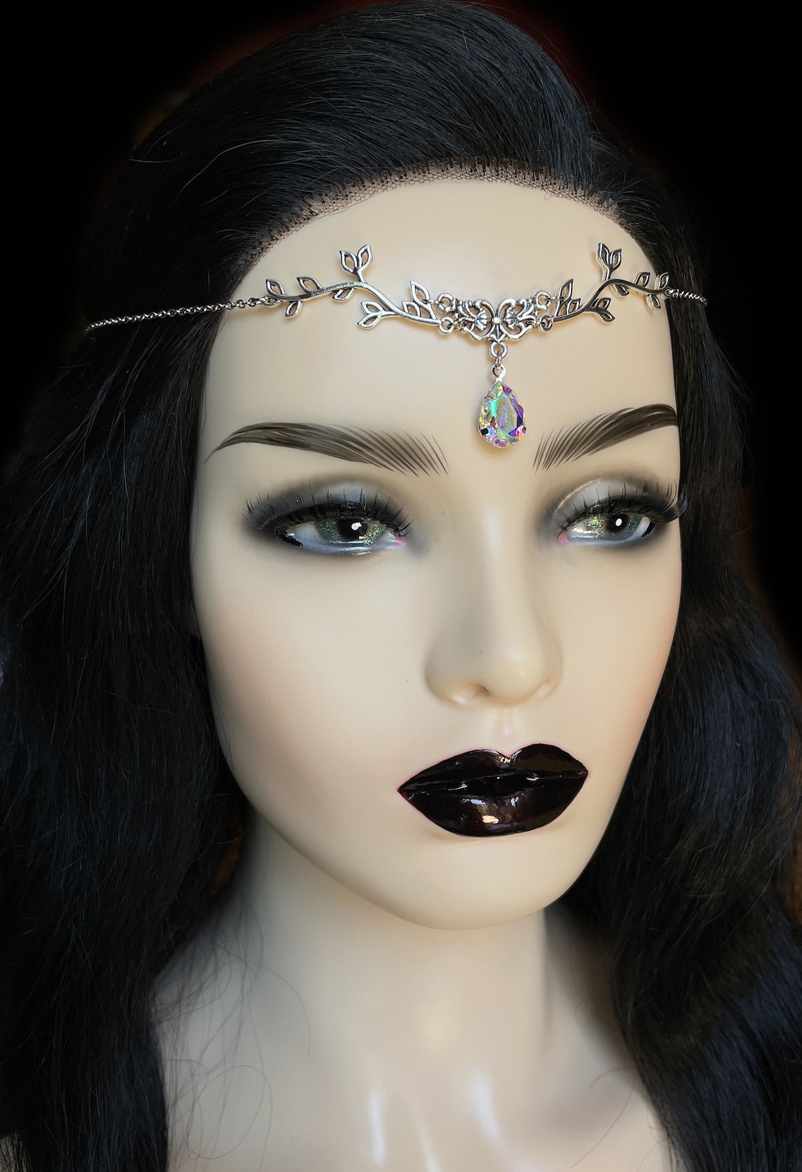 Crystal AB Silver Filigree Woodland Elf Elven Princess Queen - Etsy