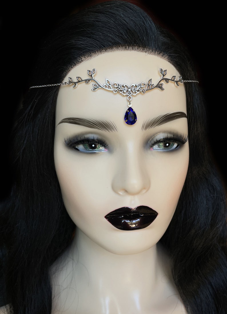 Dark Blue Silver Filigree Woodland Elf Elven Princess Queen - Etsy