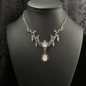 White Opal Crescent Moon Goddess Priestess Celtic Elven Elvish Elf ...
