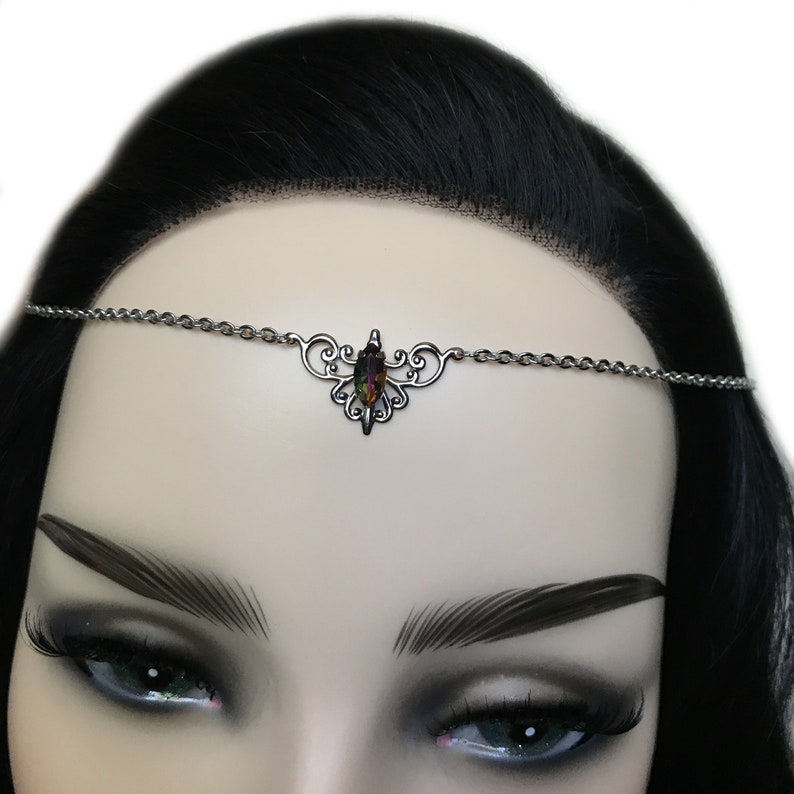 Rainbow Topaz Simple Elven Elf Elvish Celtic Goddess Headpiece - Etsy