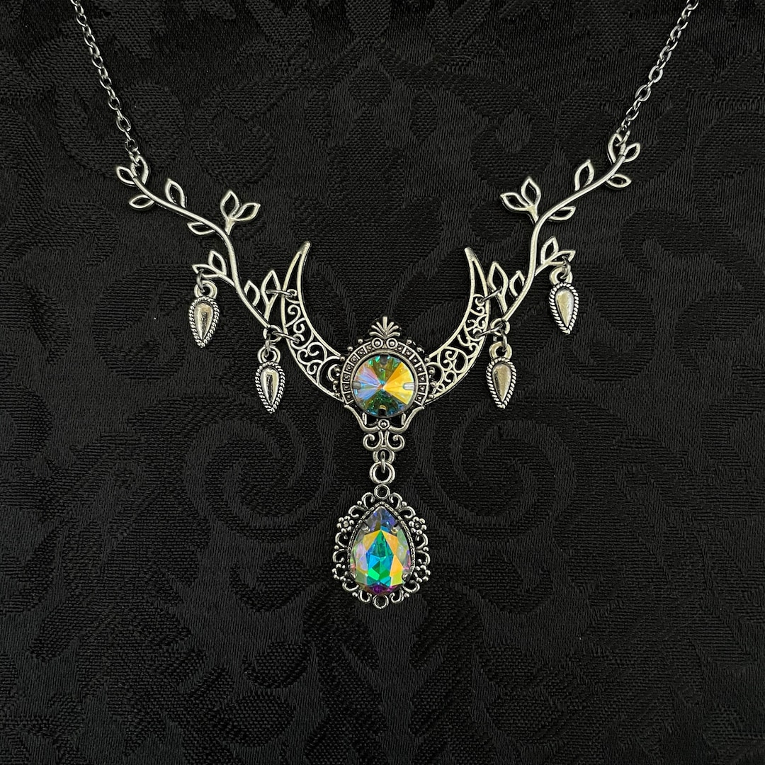 Crystal AB Crescent Moon Goddess Priestess Celtic Elven Elvish Elf ...