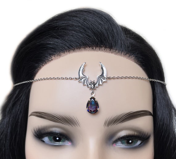 Rainbow Volcano Crystal Vampire Queen Crescent Moon Bat Gothic - Etsy