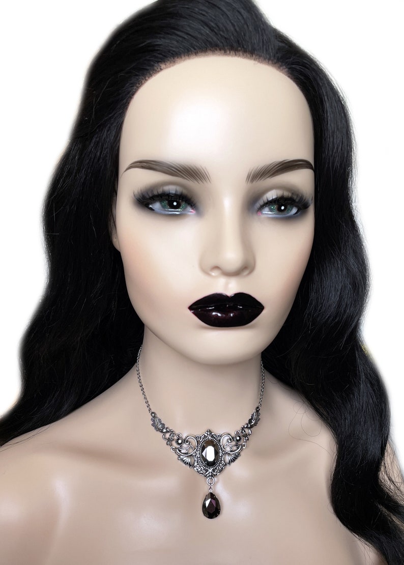 Hematite Gray Gothic Antique Silver Filigree Goth Victorian - Etsy