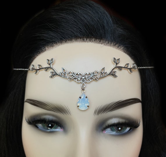 White Opal Silver Filigree Woodland Elf Elven Princess Queen - Etsy