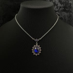 Dark Sapphire Blue Fleur De Lis Lys French Lily Flower Gothic Victorian ...