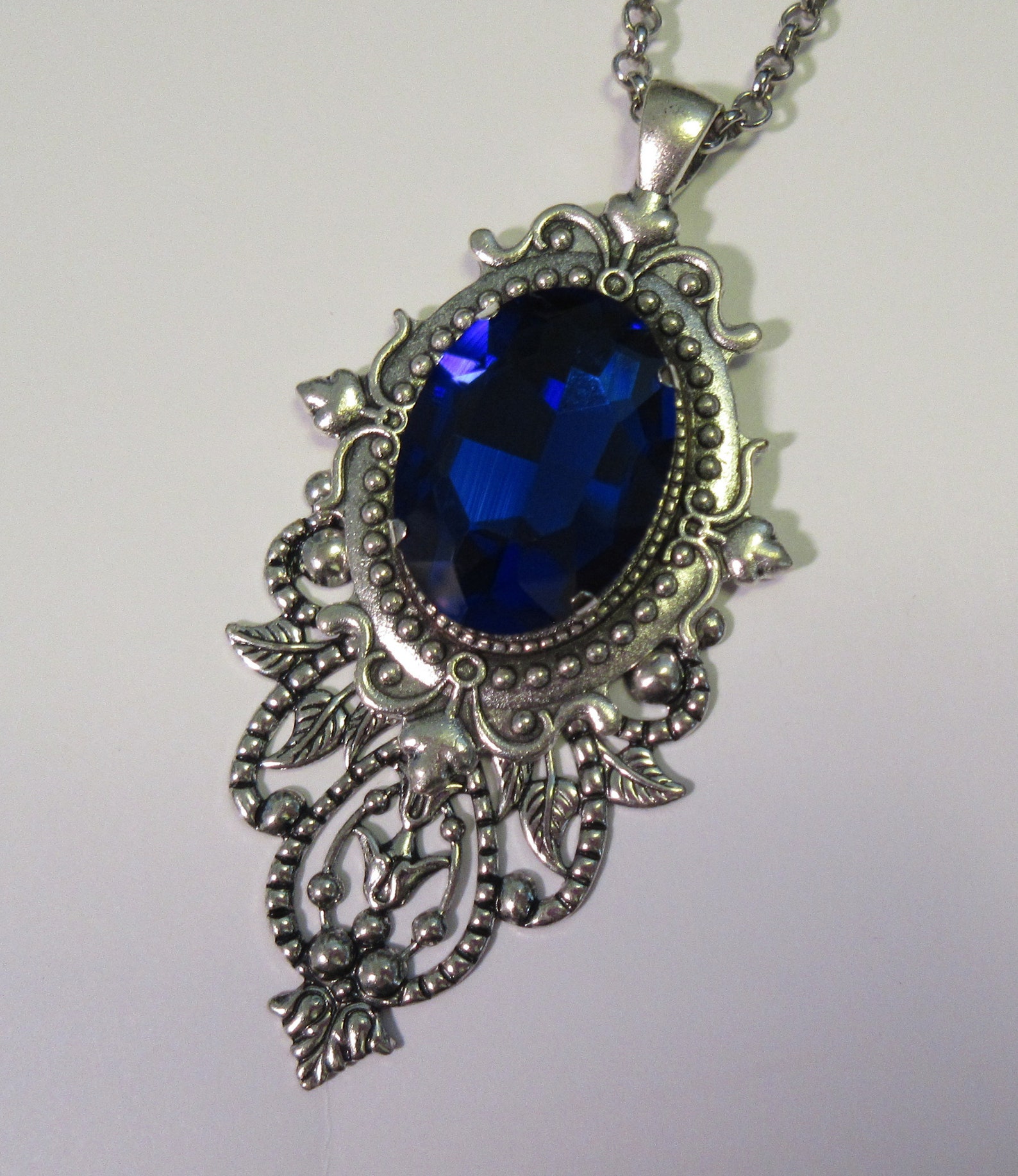 Large Art Nouveau Gothic Filigree Pendant Bridal Wedding - Etsy