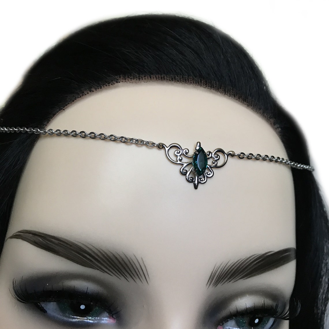 Emerald Green Simple Elven Elf Elvish Celtic Goddess Headpiece - Etsy