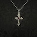 Dark Ruby Red Antiqued Silver Cross Crucifix Gothic Victorian Vampire ...