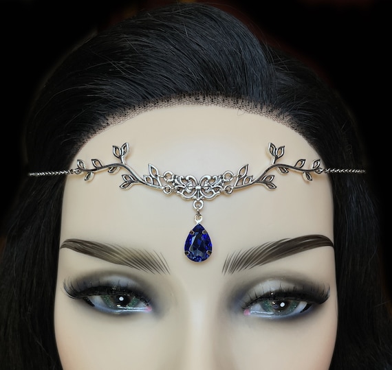 Sapphire Blue Silver Filigree Woodland Elf Elven Princess - Etsy